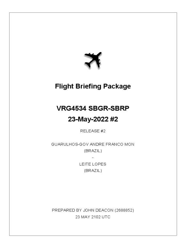 Flight Plan | PDF