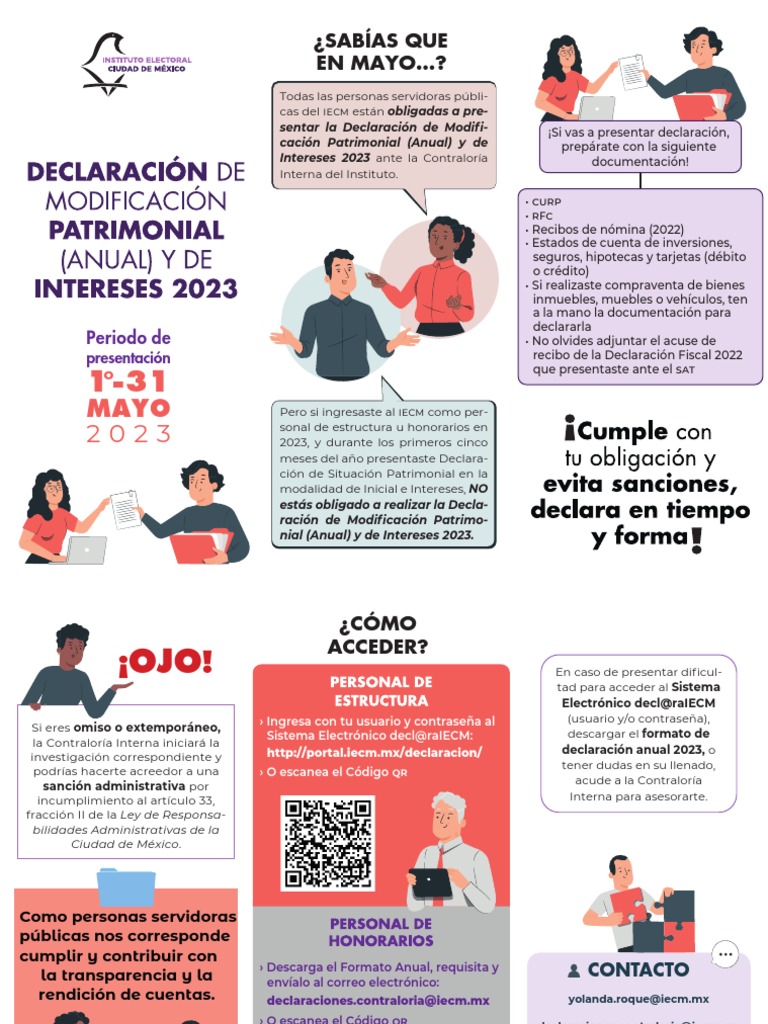 Triptico Declaracion Patrimonial 2023 Pdf