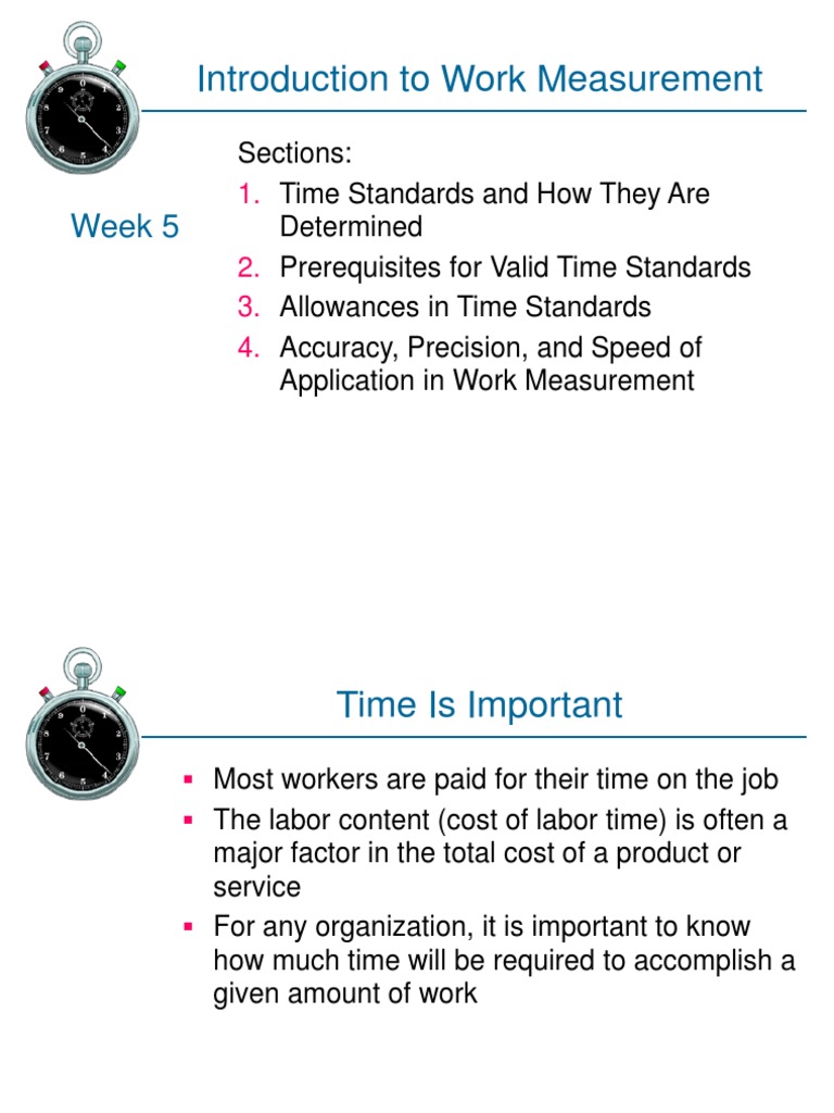 Importance of Work Measurement Standards | PDF | Accuracy And Precision ...