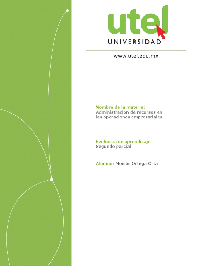 Administración de Recursos en Las Operaciones Empresariales - EA - 2P ...
