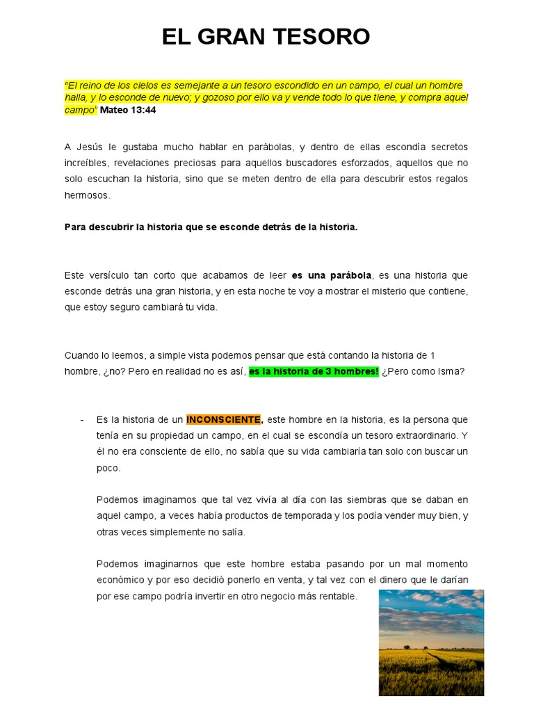 El secreto del gran tesoro escondido | PDF | Moisés | Pecado