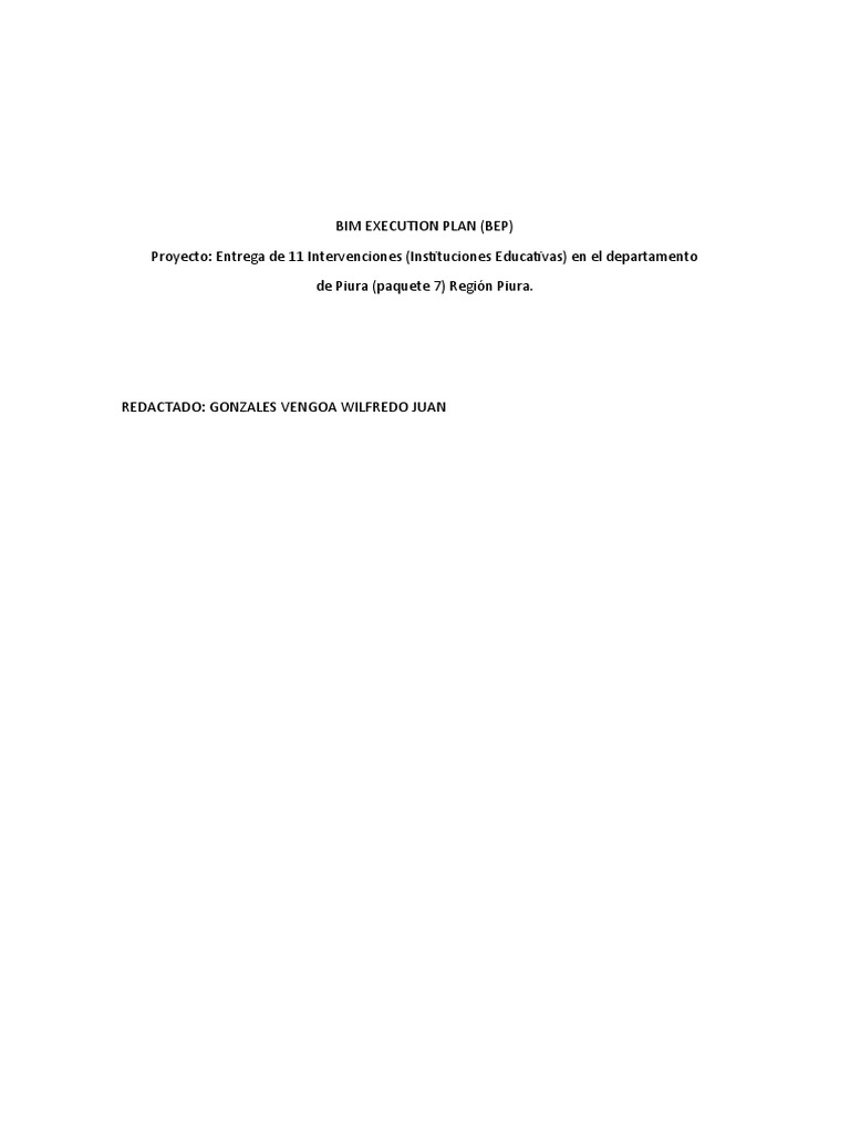 Bim Execution Plan Pdf Informática Gestión De Tecnología De La Información