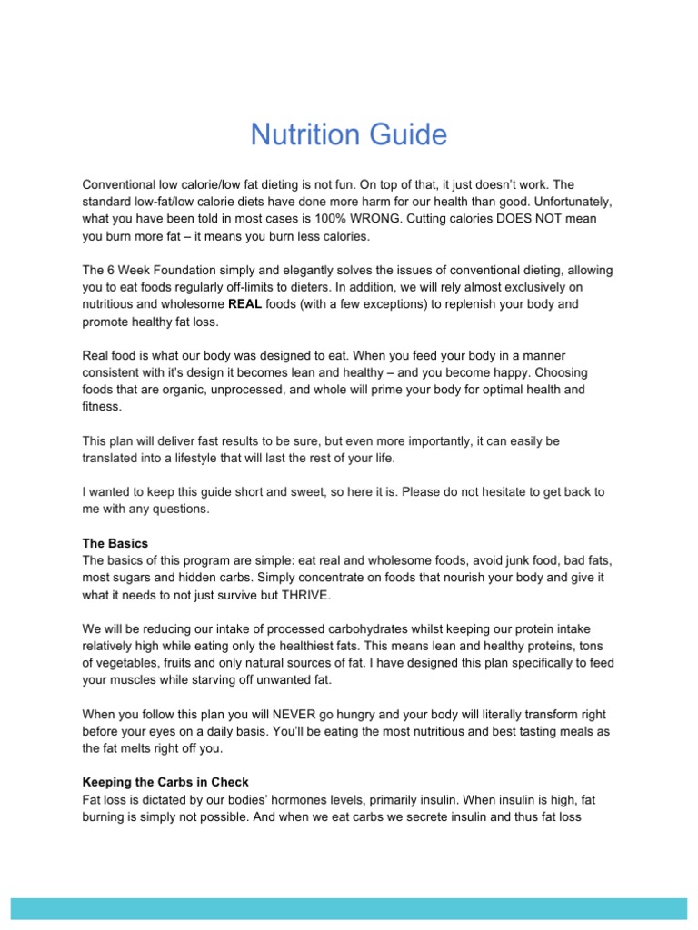 Nutrition-Guide | PDF | Fat | Dieting