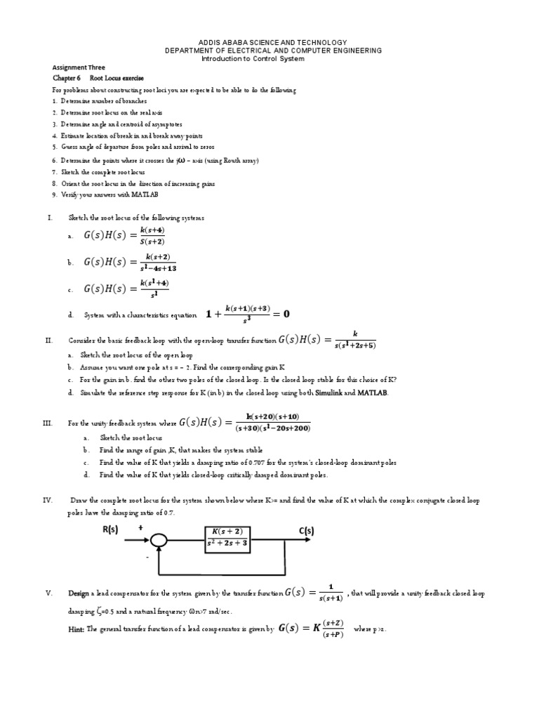 Addis Ababa Science and Technology Department of Electrical and Computer Engineering ...