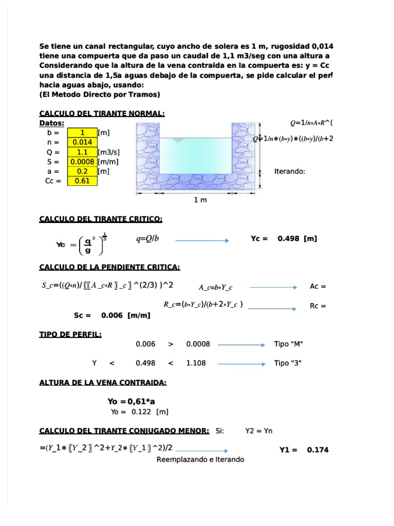 Cálculo de Caudal en Canal Rectangular | PDF