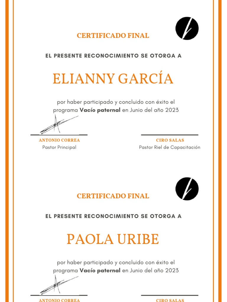 Certificados 2023 | PDF