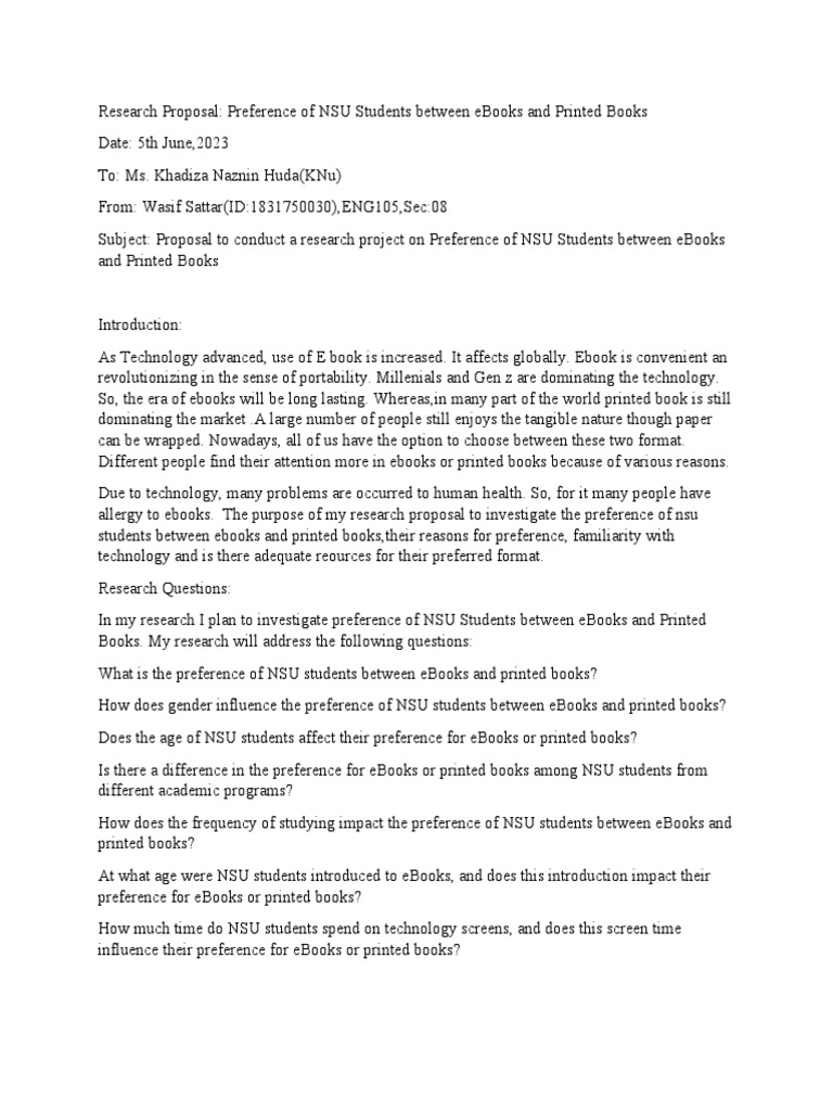 Research Proposal | PDF | Methodology | Scientific Method