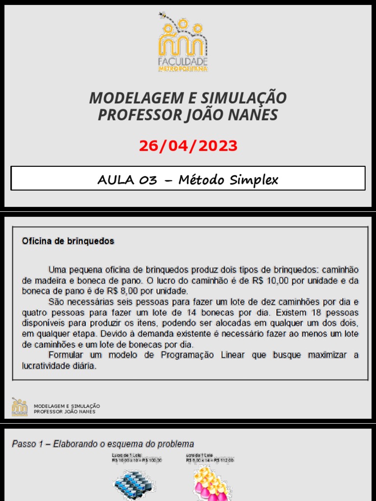 AULA 03 - MÉTODO SIMPLEX | PDF
