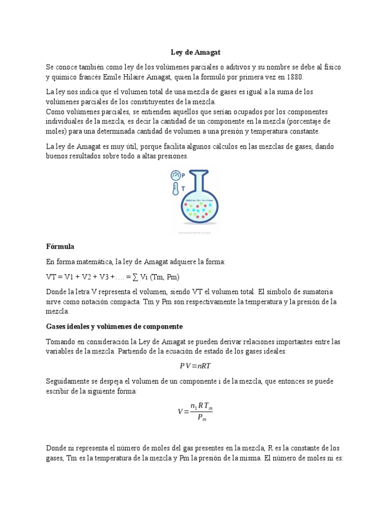 Ley de Amagat | PDF | Gases | Dióxido de carbono