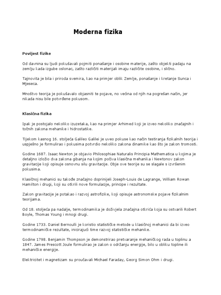 Moderna Fizika | PDF