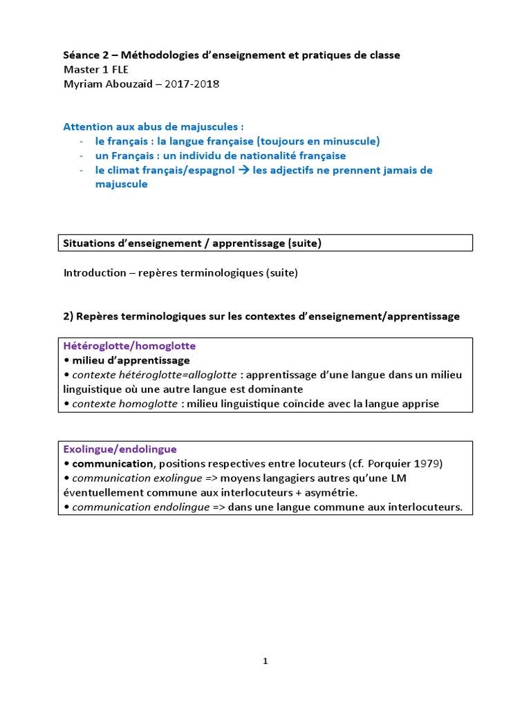 ABOUZAID - Seance 2 - Methodo - PPT | PDF