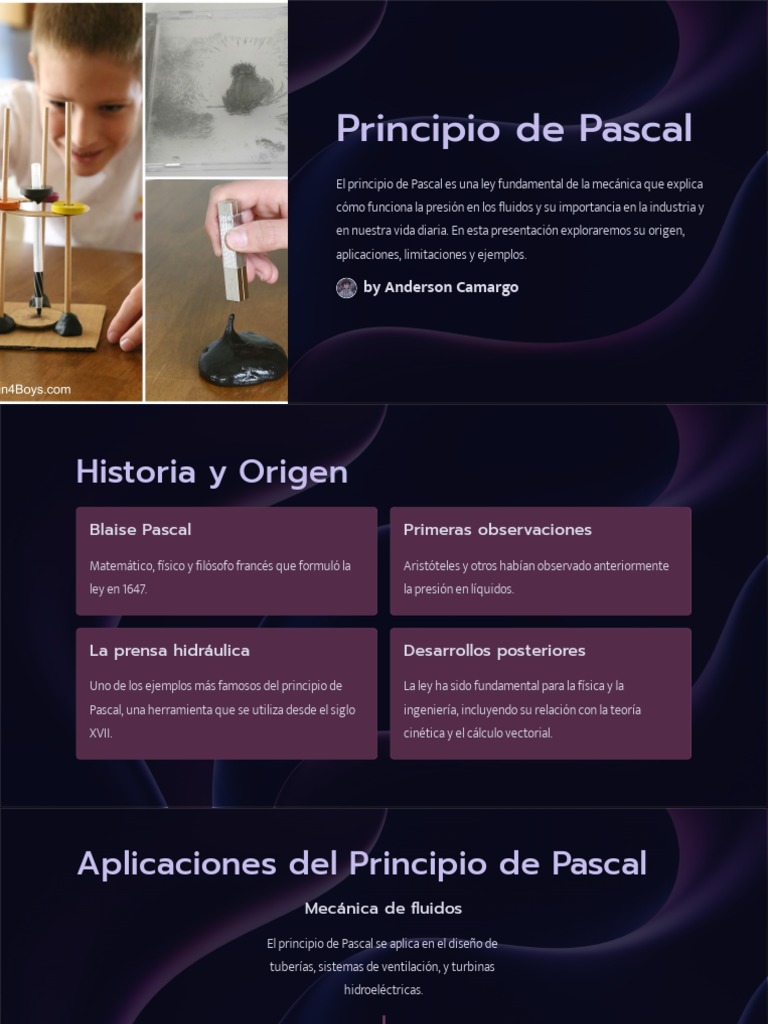 Aplicaciones y limitaciones del principio de Pascal | PDF | Presión ...