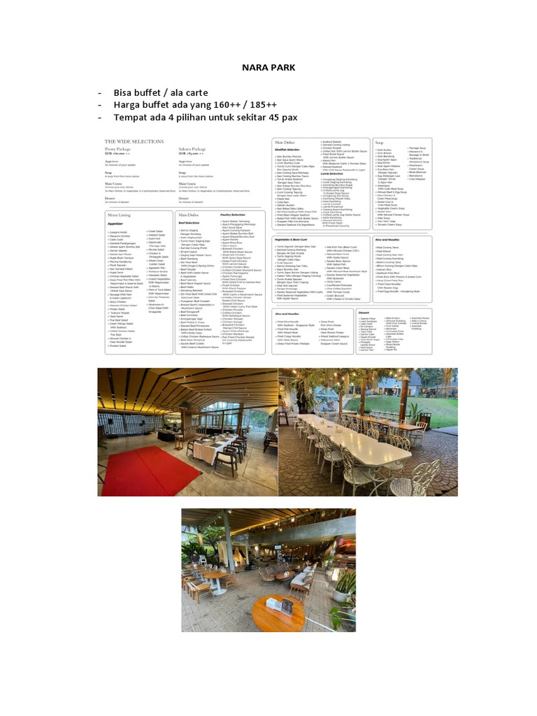 Pilihan Restoran Bukber di Nara Park | PDF
