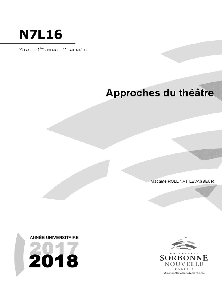 Théâtre - Fascicule | PDF