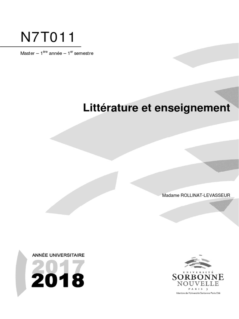 Fascicule - Littérature | PDF