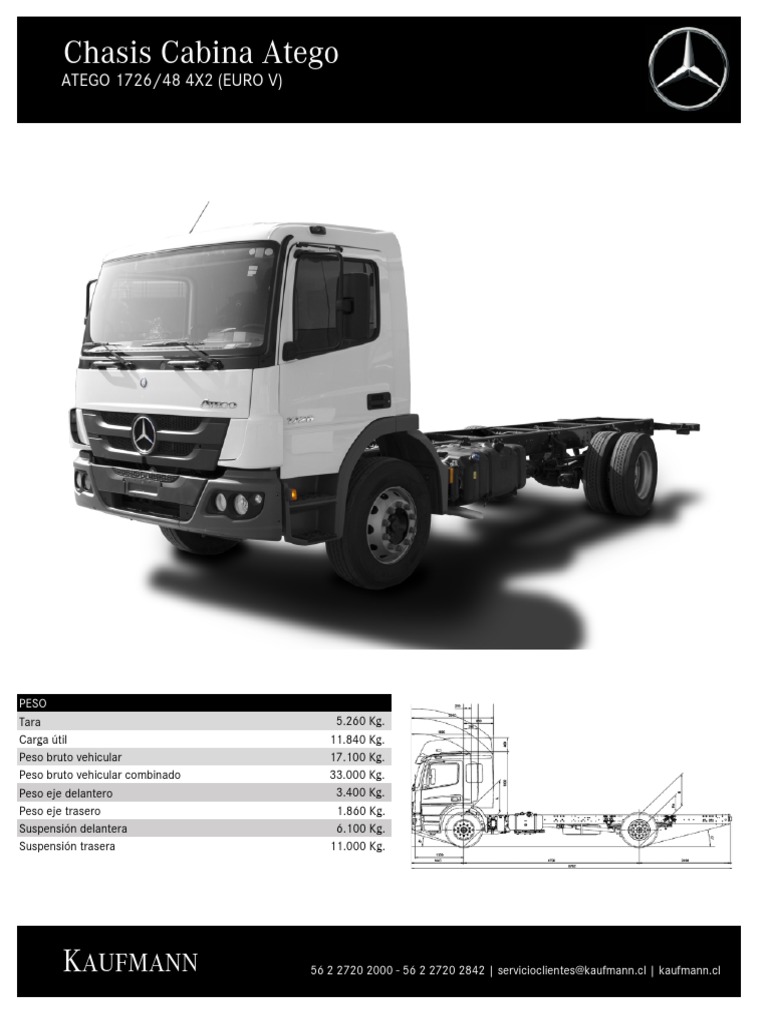 Atego 1726/48 4x2 Euro V Especificaciones | PDF