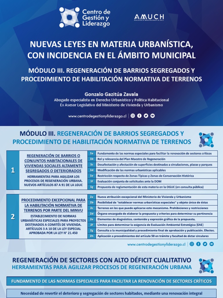 Módulo III. Regeneración de Barrios Segregados y Habilitación Normativa de Terrenos 2023.01.10 ...
