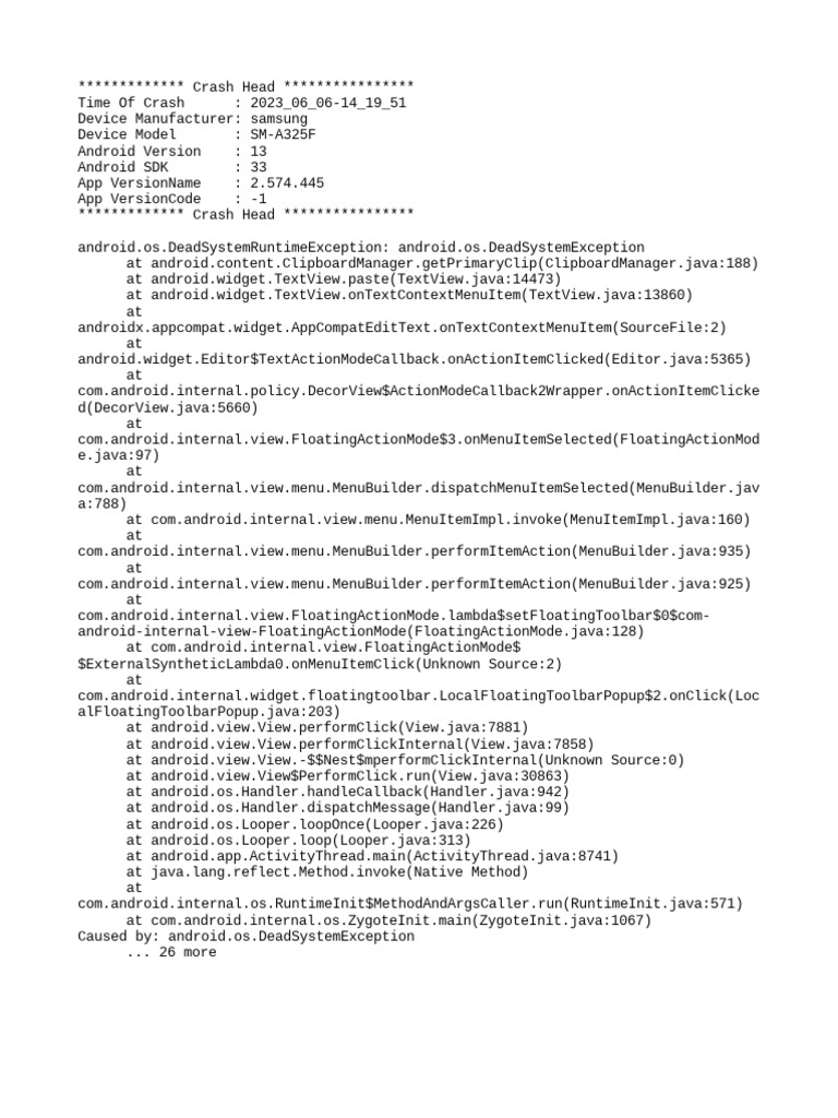 Mod Menu Crash 2023 06 06-14 19 51 | PDF | Android (Operating System) | Java (Programming Language)