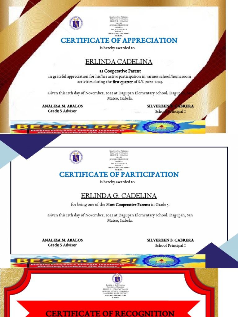 Be Certificate and Appreciation | Download Free PDF | Philippines