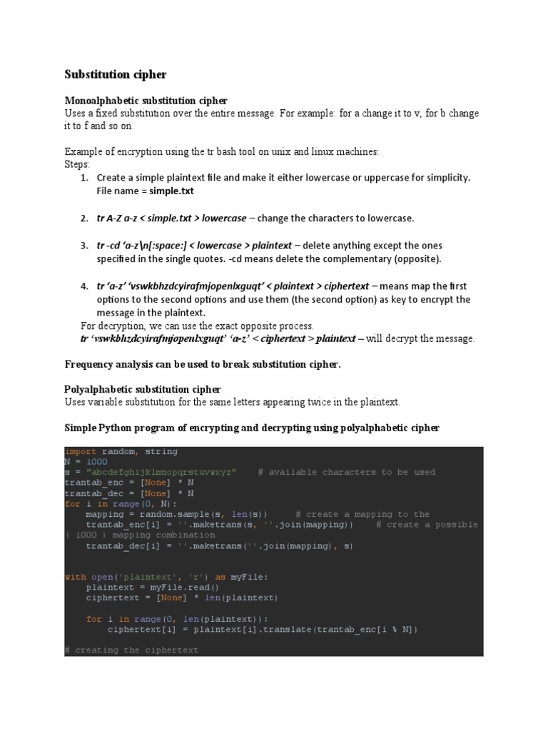 Simple cryptography | PDF