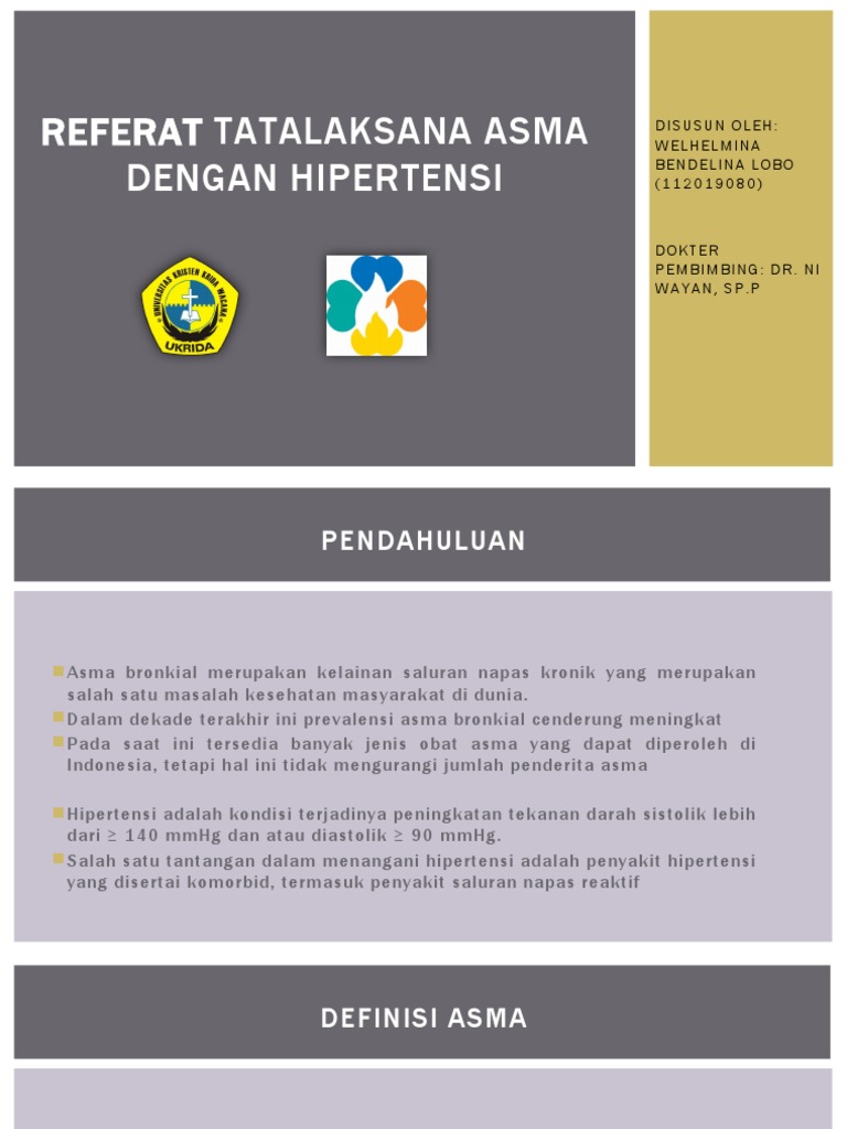Penatalaksanaa Asma - Hipertensi | PDF | Kesehatan Holistik