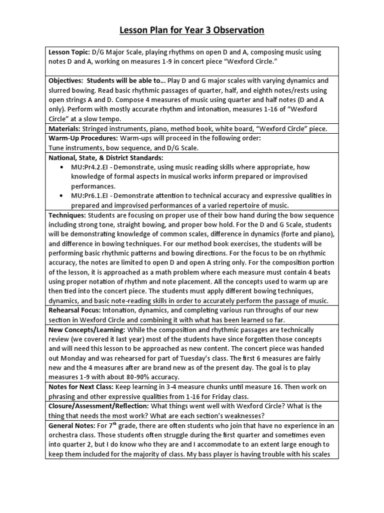 Lesson Plan Example | PDF