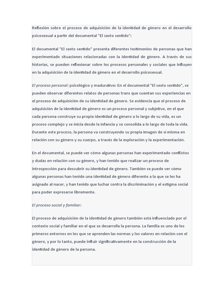 Identidad de Genero | PDF | Género | Estudios de género
