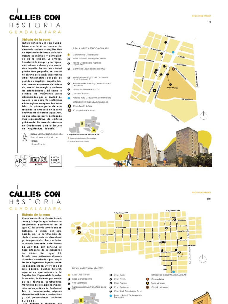 Mapa PDF - Guadalajara - Calles Con Historia - 2021 | PDF