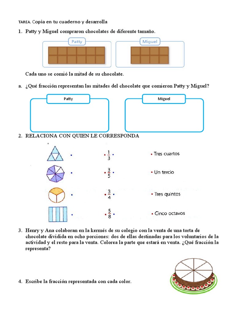 TAREA fracciones | PDF