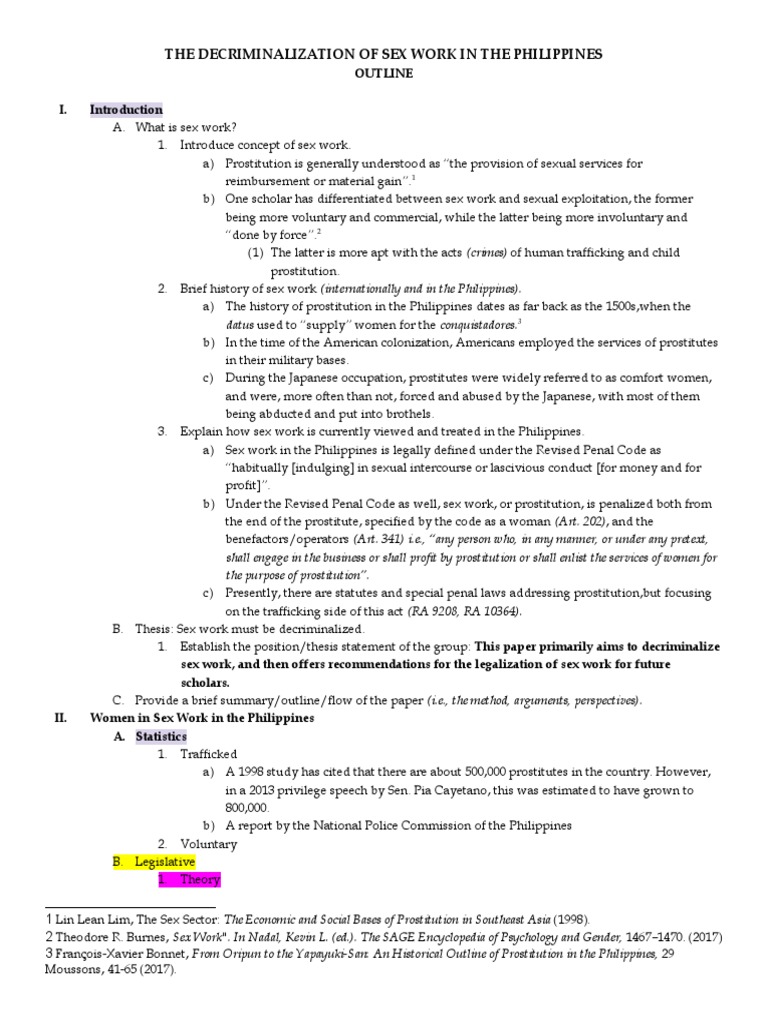 (THEORY) Paper Outline | PDF | Human Trafficking | Sexual Slavery