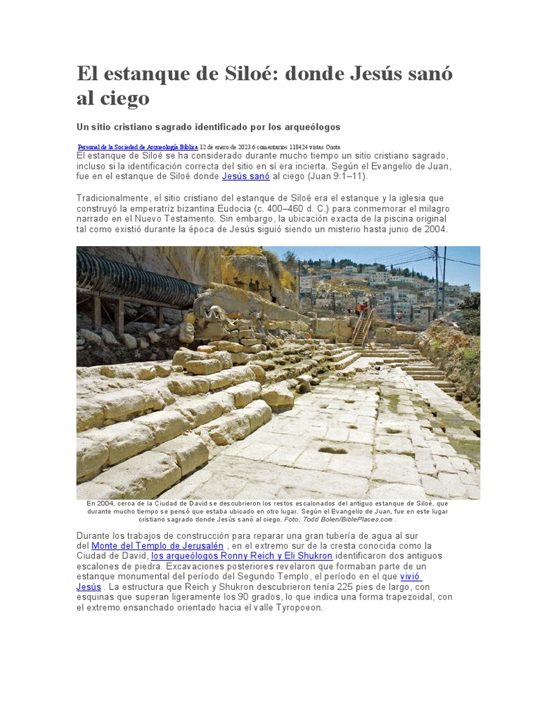 El Estanque de Siloé | PDF | Religión y espiritualidad
