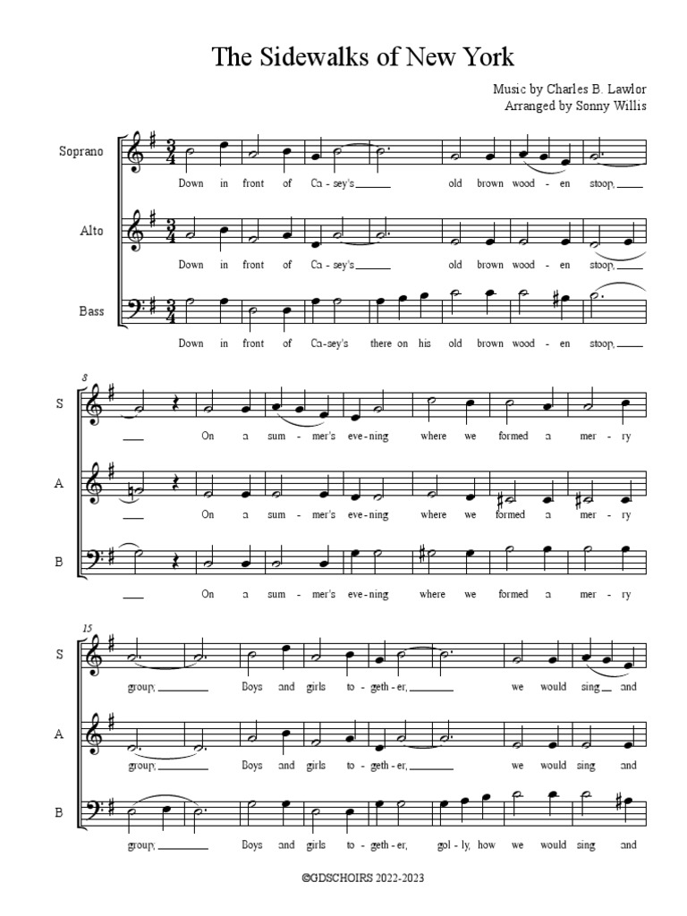Sidewalks of New York Score | PDF
