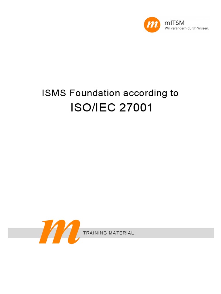 mITSM - ISO27k Foundation Script v.7.0.EN | PDF | Information Security ...