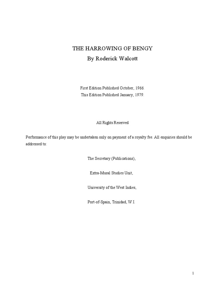 The Harrowing of Bengy | PDF | Thou