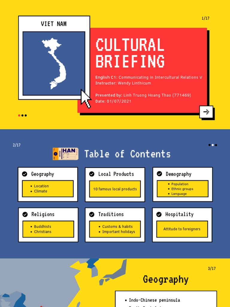 English C1 Cultural Briefing | PDF | Vietnam | Southeast Asia