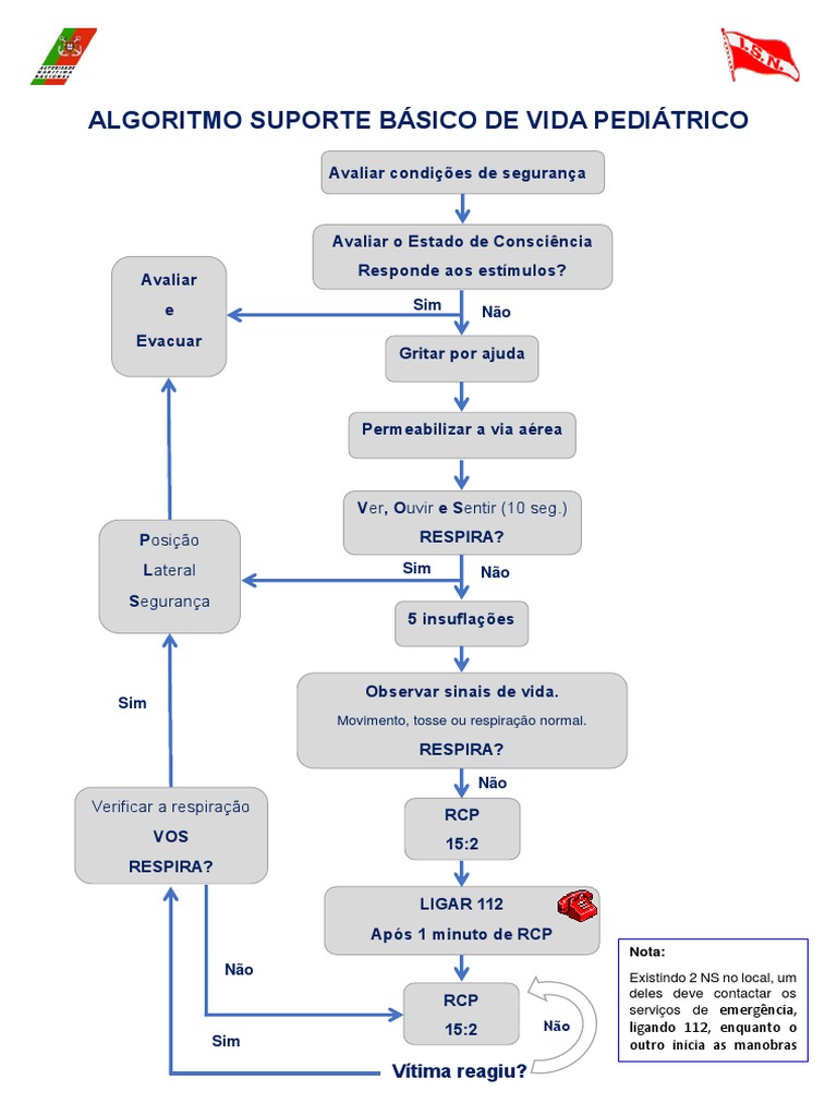 Algoritmo SBV Pediátrico - Final | PDF