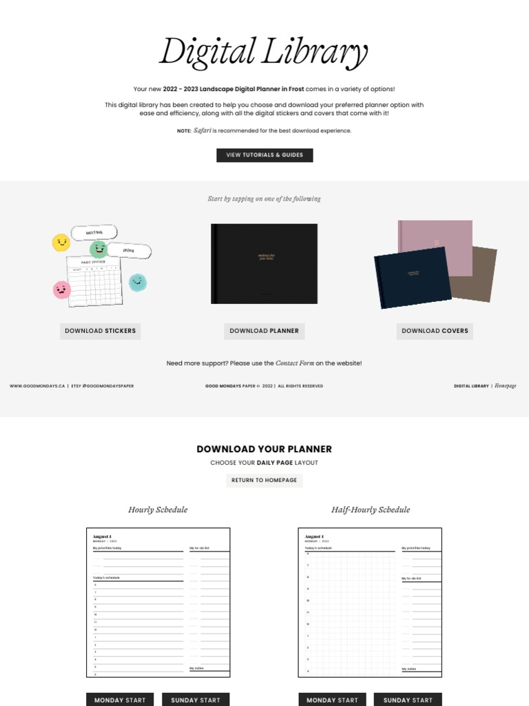 Digital Download Library - 2022-23 Landscape Planner With Frost Tabs 2 | PDF | Computing