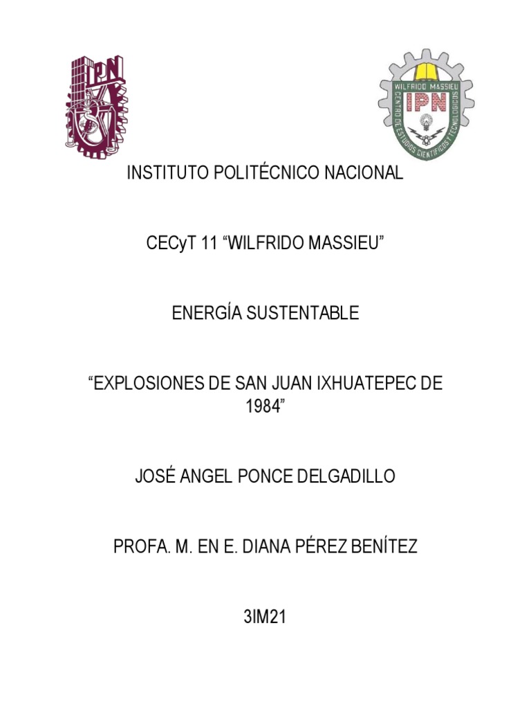 Explosiones De San Juan Ixhuatepec Pdf 8220