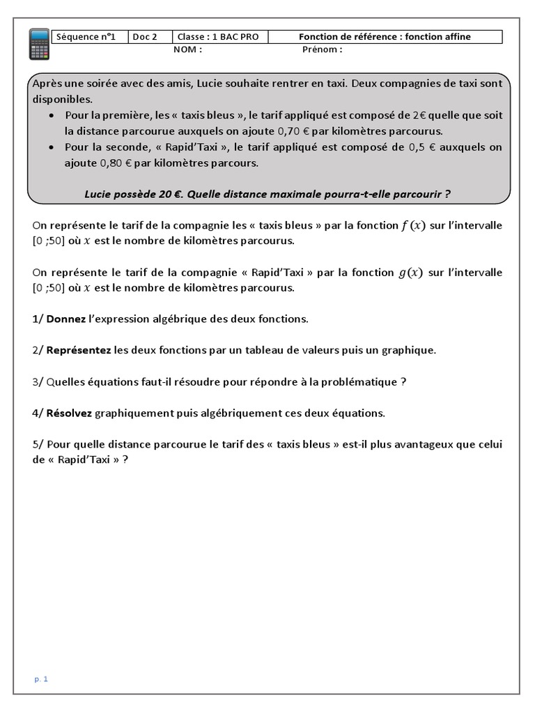 Calculer le coût optimal du taxi | PDF | Méthodes et références ...