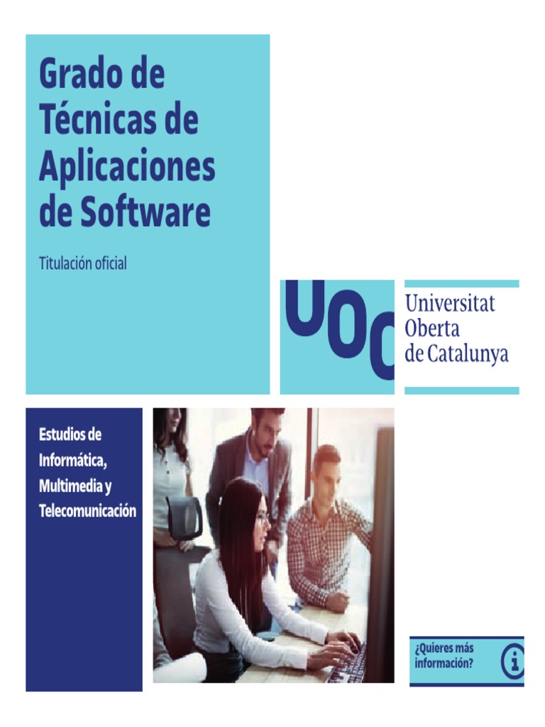 Grado TECNICAS SOFTWARE DIGITAL | Descargar gratis PDF | Software | Software de la aplicacion