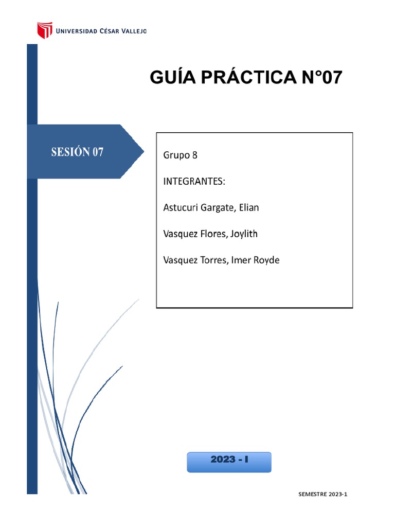 Guía Práctica #07 | PDF