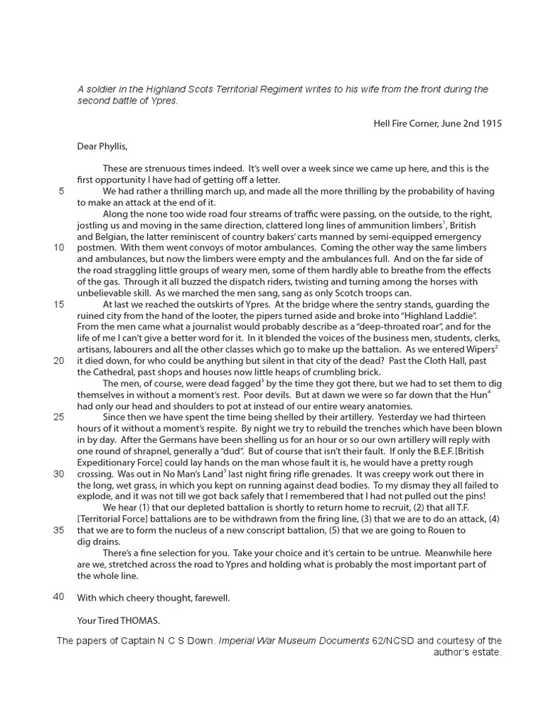 Letter From The Front | PDF | Military Of Germany | Battles Of The ...