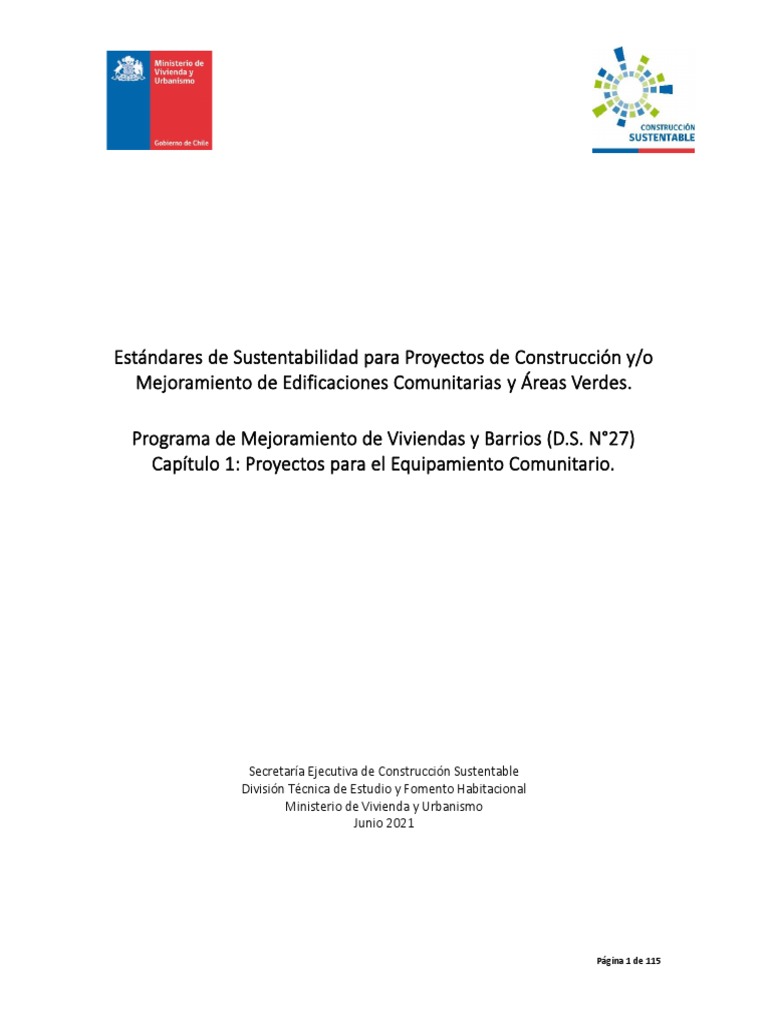 Estándares de Sustentabilidad para CAP 1 DS27 | PDF | Sustentabilidad | Evaluación del ciclo de vida
