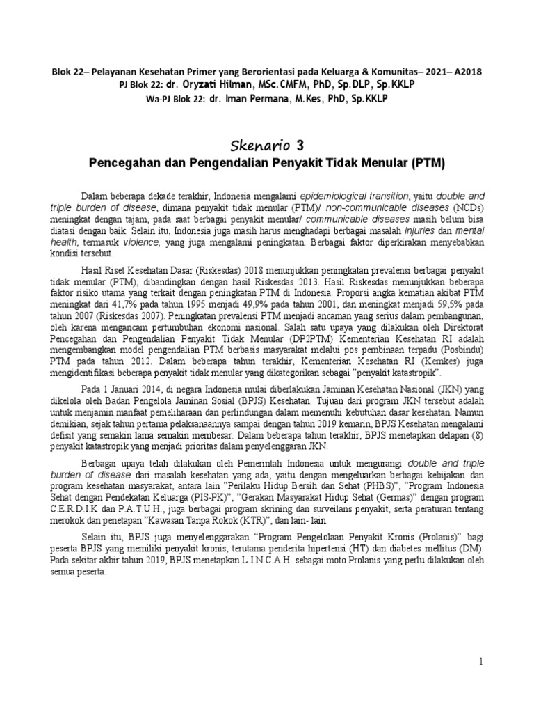 Tutorial 10 (Pertemuan 1) - Skenario 3 - Tutorial Blok 22 | PDF