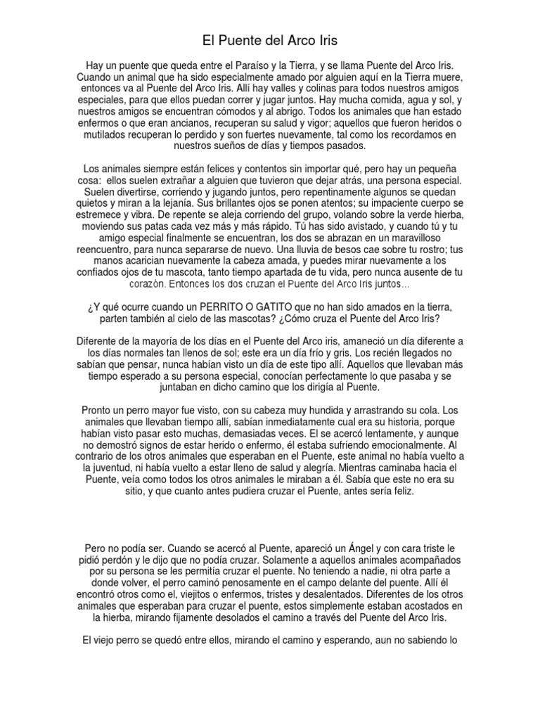 El Puente Del Arco Iris | PDF | Gatos