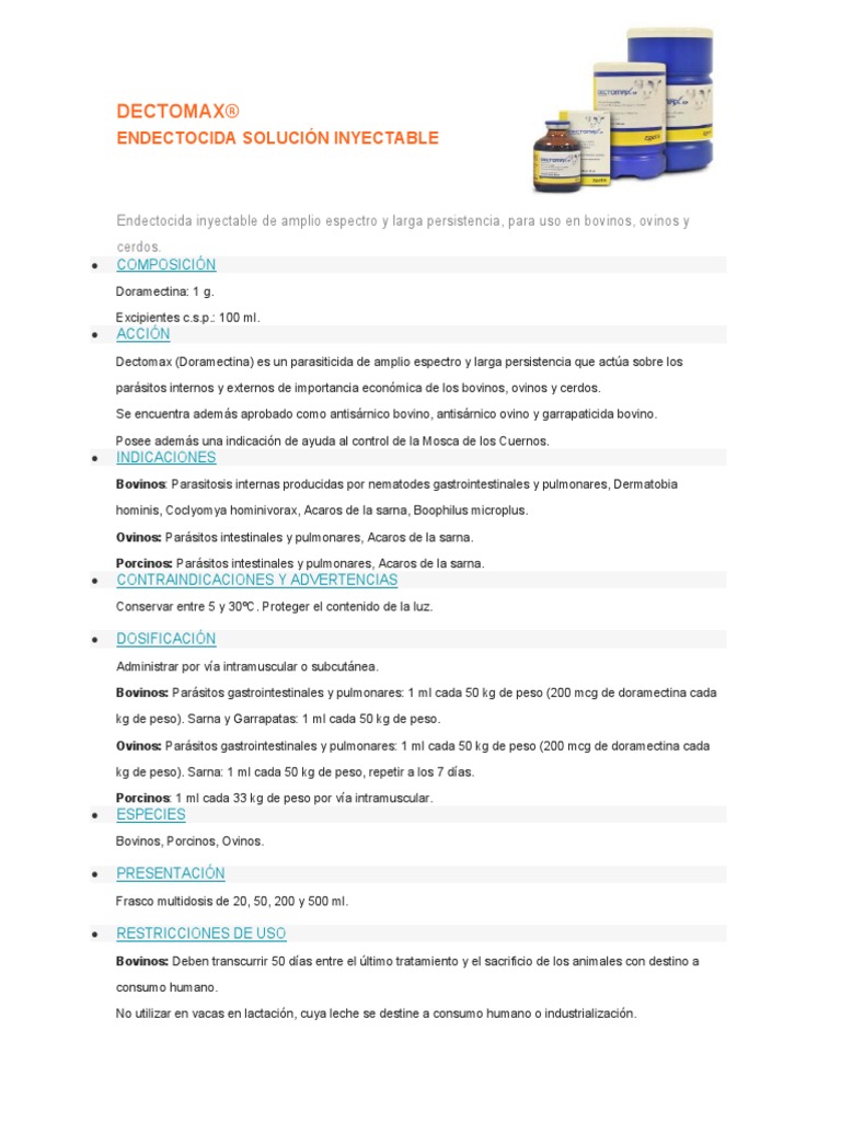 Dectomax Ficha Tecnica | PDF