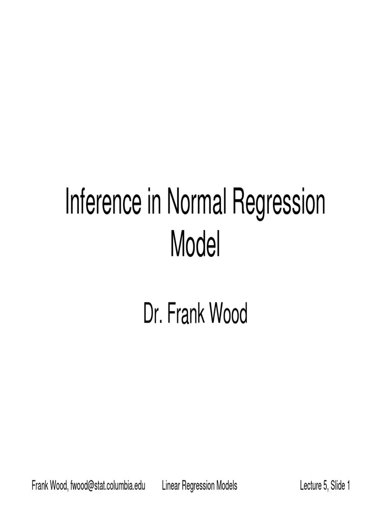Lecture 5 | PDF | Regression Analysis | Errors And Residuals Lecture 5 | PDF | Regression Analysis | Errors And Residuals