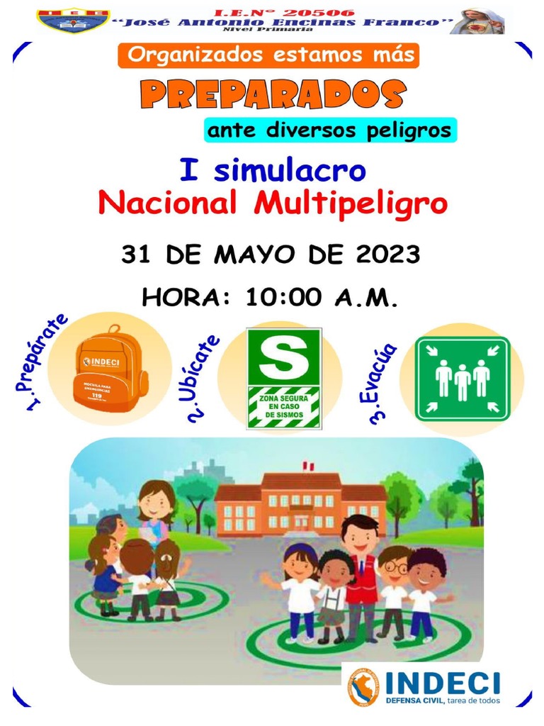 Ficha de Simulacros de Sismo - 1 | PDF