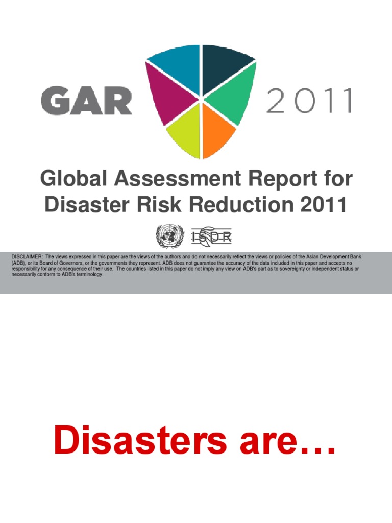 Global Assessment Report For Disaster Risk Reduction 2011 | PDF ...