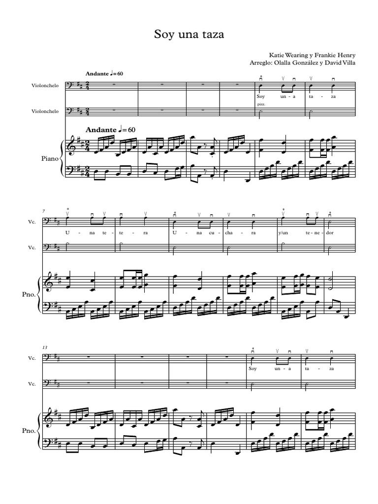 Soy Una Taza Acompañamiento Piano | PDF